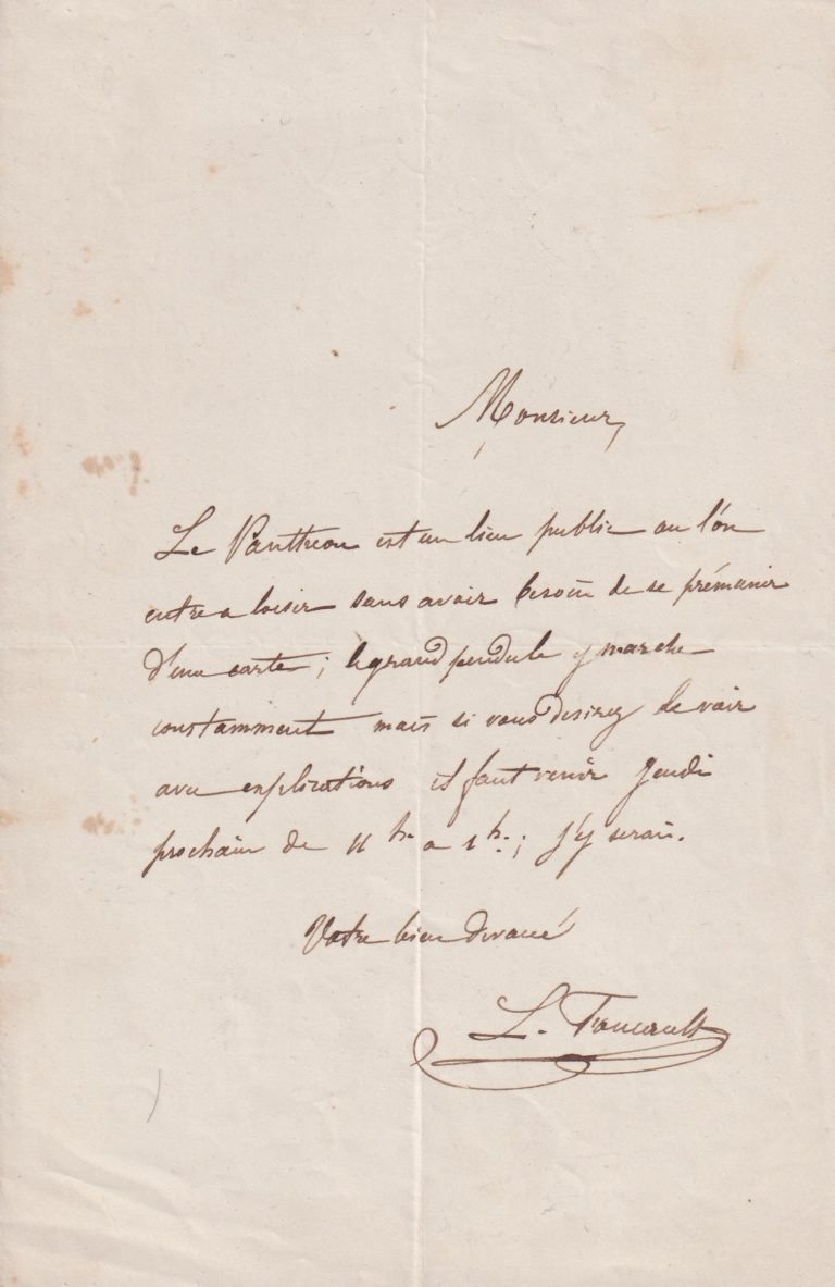Foucault, Leon - Chelli Autographes